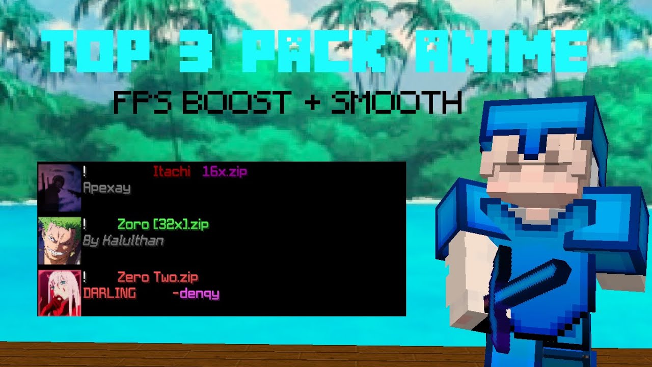 Top 3 Texture Pack Anime Boost Fps || 3FMC BEDWARS - YouTube