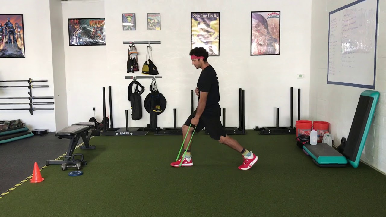 Split Stance Band Row - YouTube