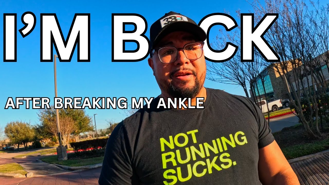 I'M BACK!!! 1st run back after breaking my ankle - YouTube