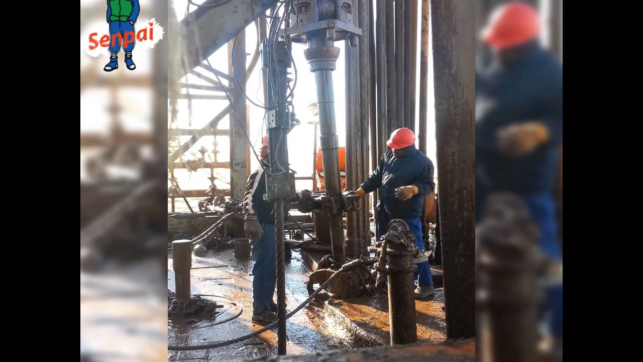ajout des tiges par tige caré au forage petrolier - YouTube