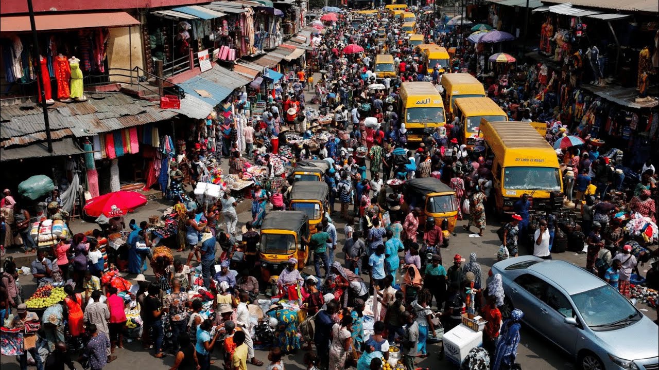 Street Immersion in Extremely busy African City - Ikotun Lagos Nigeria ...