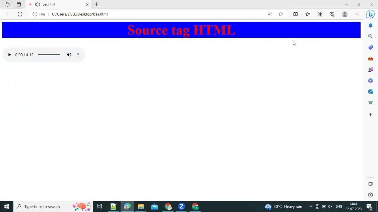 How to use source tag in html - YouTube