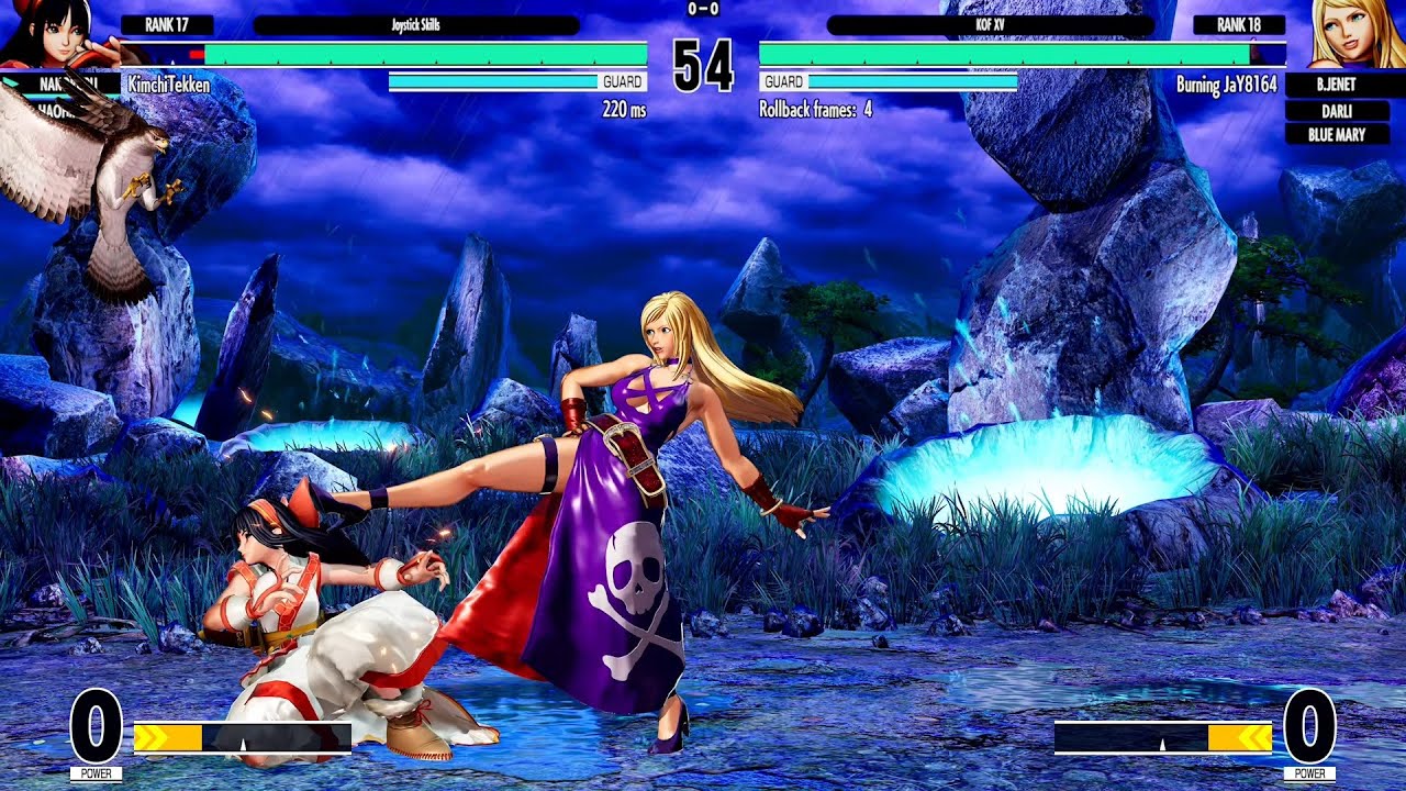 THE KING OF FIGHTERS XV match - Nakoruru, Haohmaru, Darli vs. B.Jenet ...