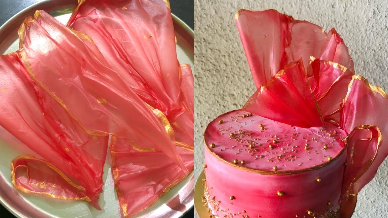 How to make rice paper sail for cake decoration | easy rice paper sail ...