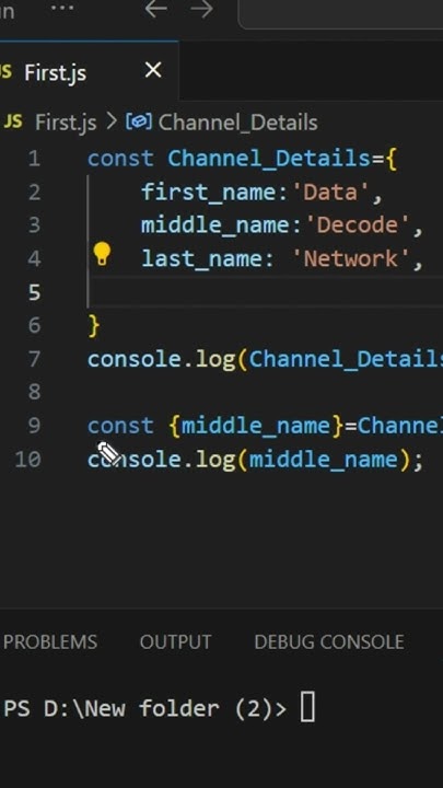 DE STRUCTURING IN JAVASCRIPT - YouTube