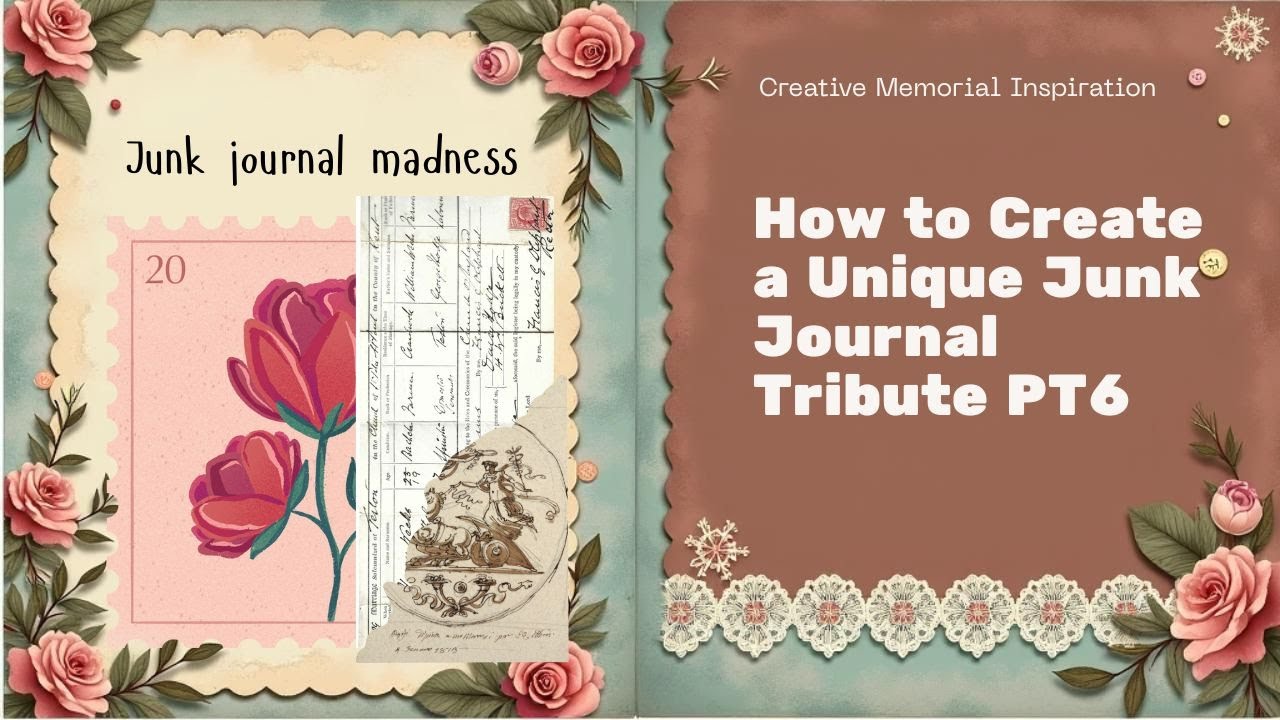 Junk journal Madness June..Making a crazy memorial Junk journal from ...