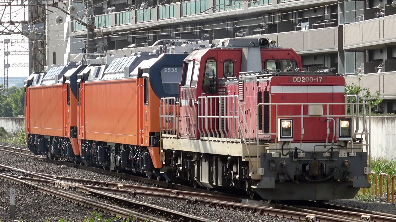 DD200-17牽引 臺灣鐵路管理局（台鐡）E500形E535・E536 甲種輸送 2025.5.21【製造予定数の半分を超える】 - YouTube