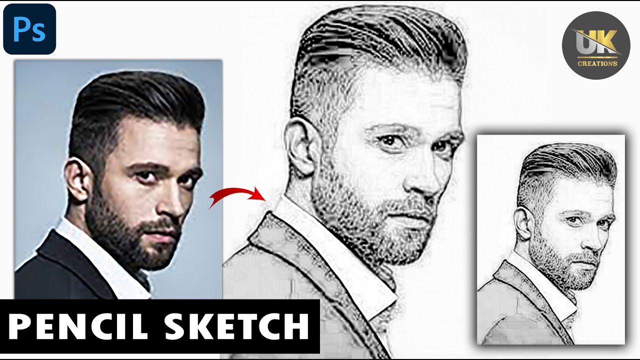 How To Convert Image Into A Pencil Sketch In Photoshop - YouTube