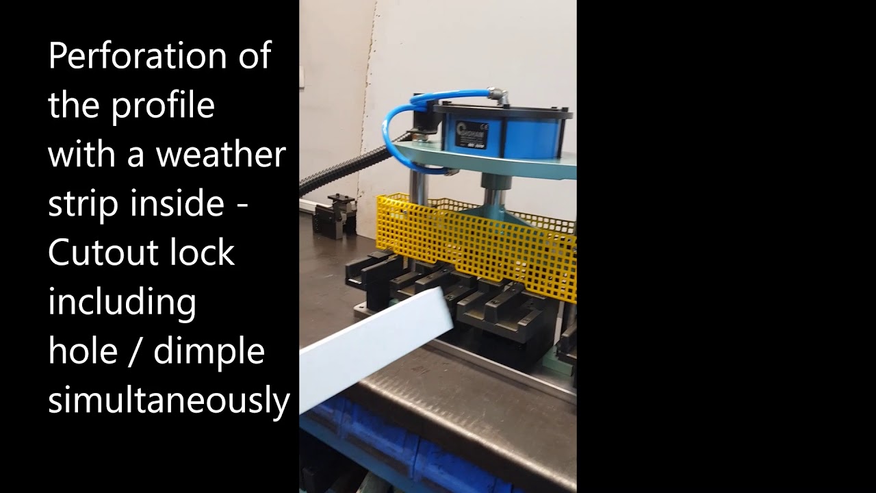 Vinyl Punch Tool Including Weather Strip By Shoham Machinery - YouTube