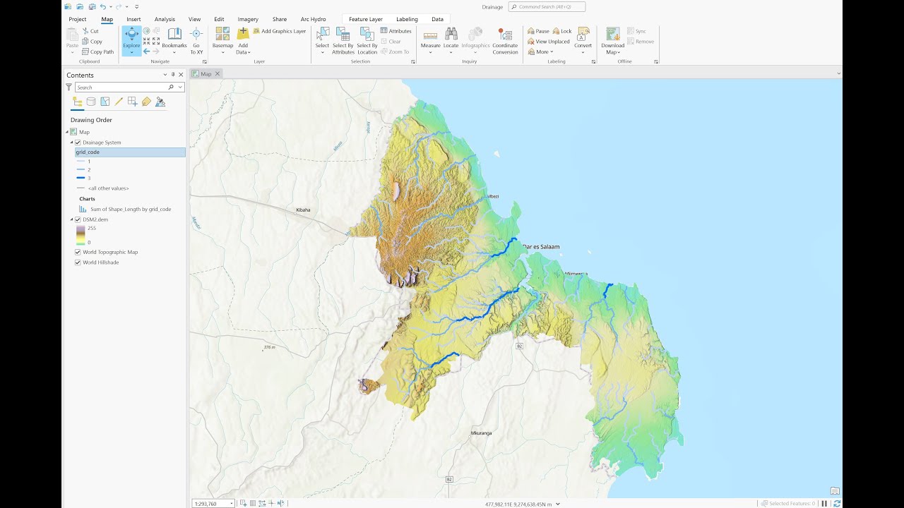 Dar es Salaam Watershed Delineation with ArcGIS Pro | How to Create a ...