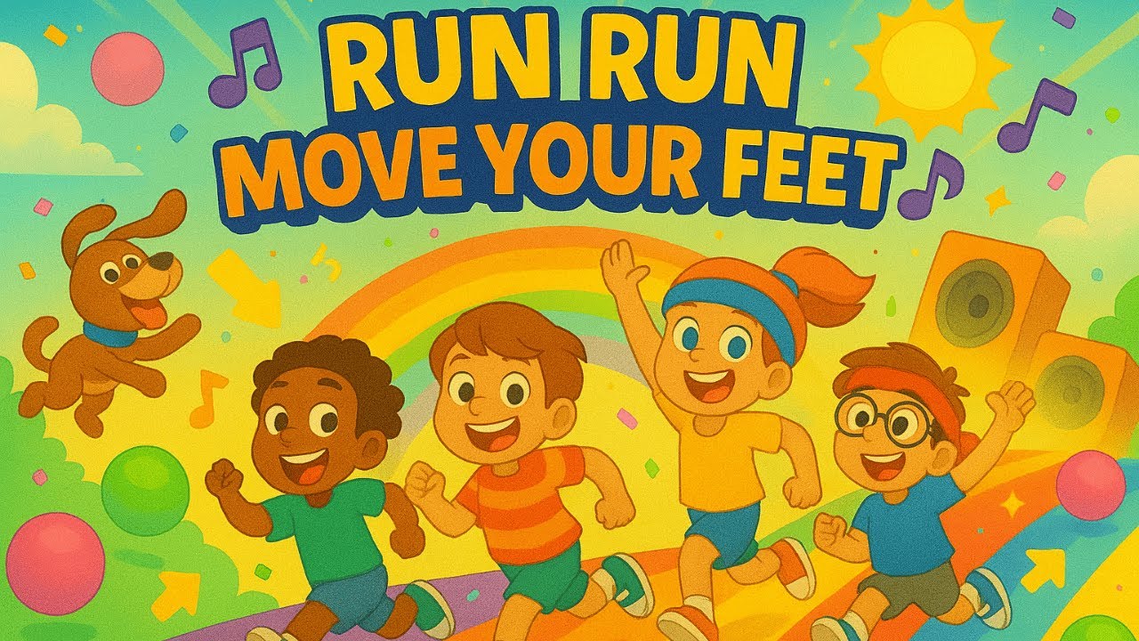 🎵 Run Run Move Your Feet 🎵| Song for Kid's in English - YouTube