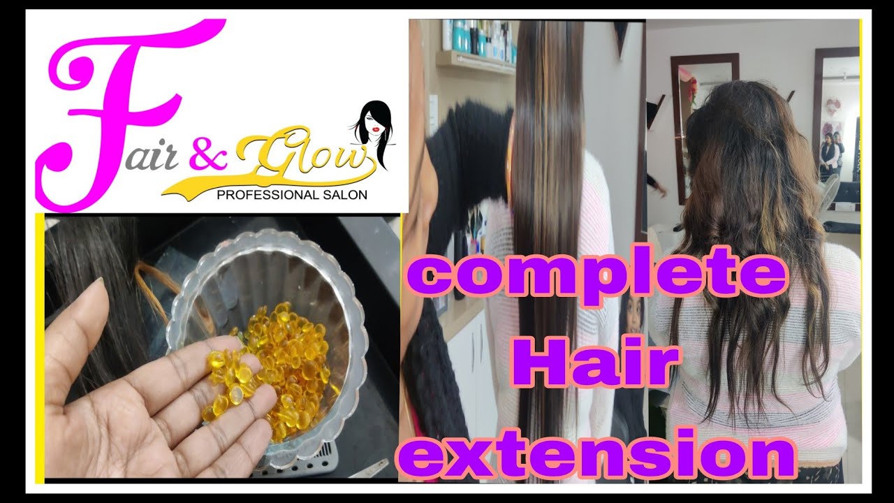 step by step || hair extensions || fair and glow professional salon ...