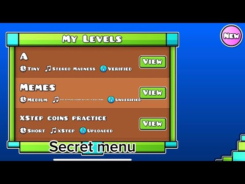 Secret hidden menu in Geometry Dash?! + How to get it - YouTube
