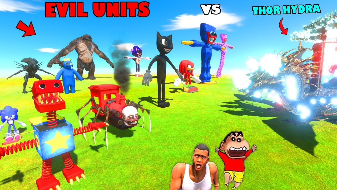 ALL EVIL UNITS vs THOR HYDRA | CHOO CHOO CHARLES, HUGGY WUGGY, FREDDY ...