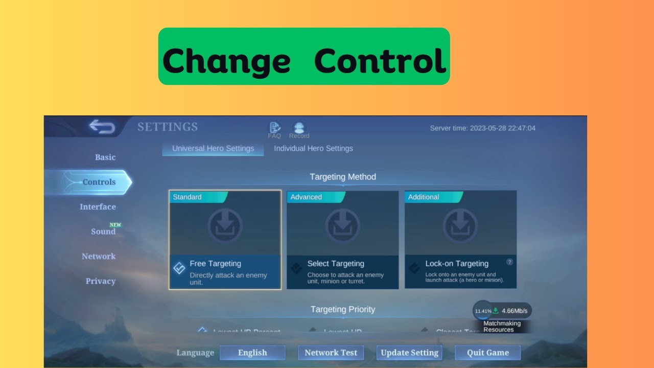How to change Game Controls in Mobile Legends: Bang Bang - YouTube