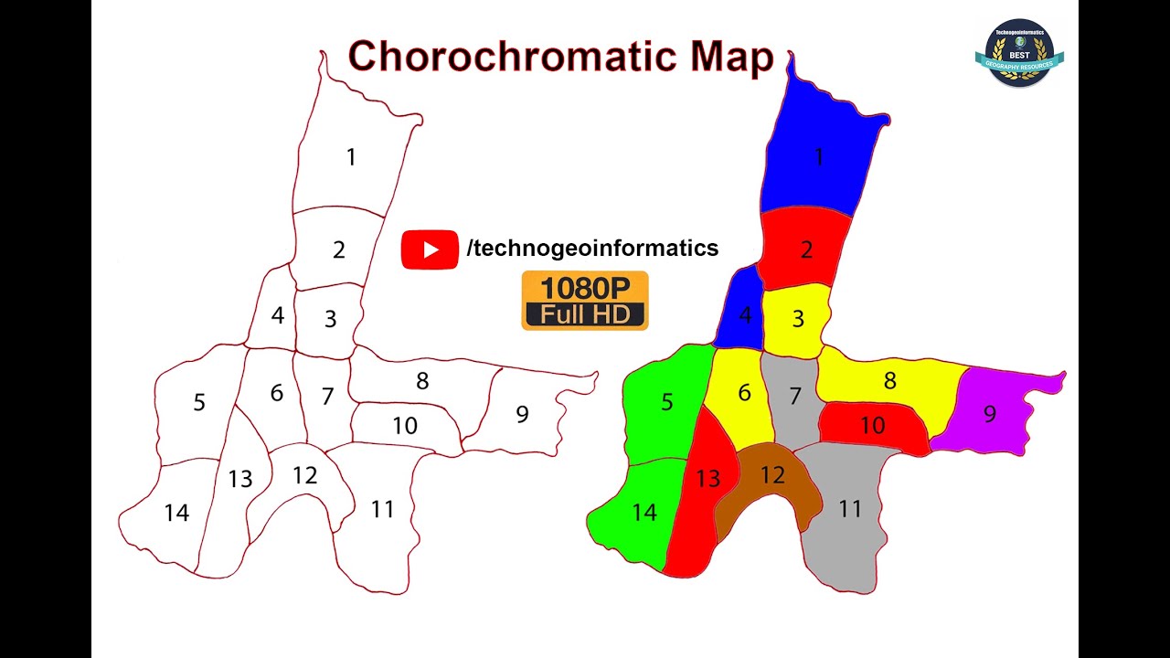 Chorochromatic Map in Geography - YouTube
