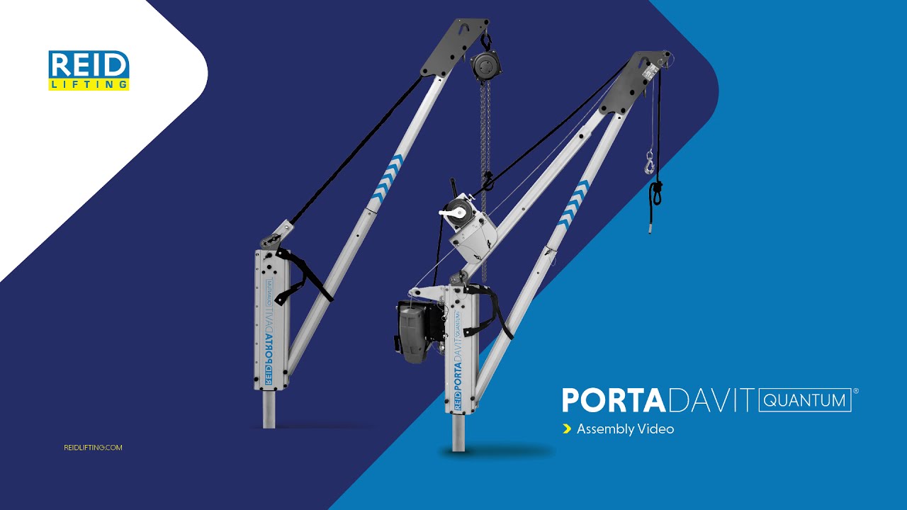 REID Lifting - PORTA DAVIT QUANTUM (Winched) Assembly Video - YouTube