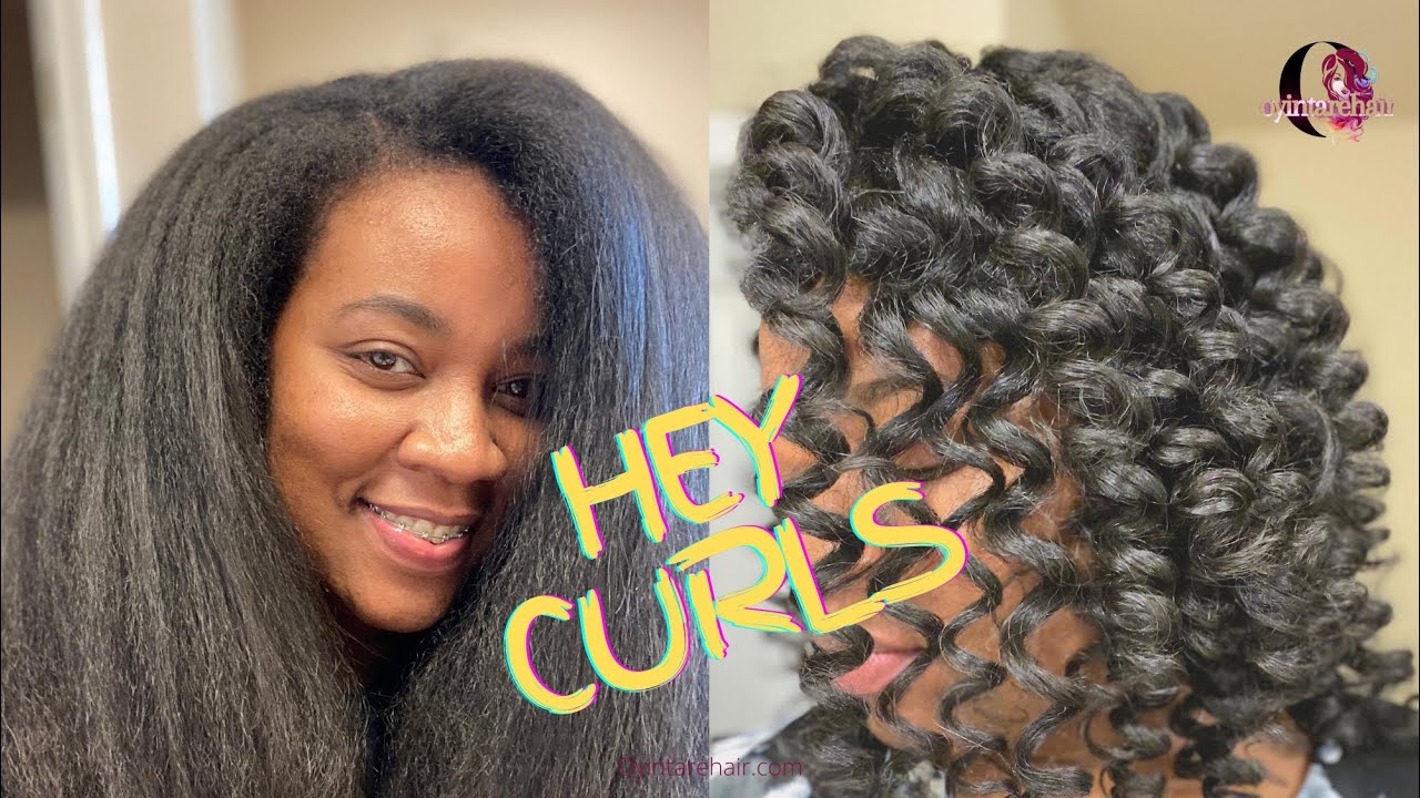 Cold Wave Rods on Long Natural Hair| Lotta Body Wrap Me Mousse ...