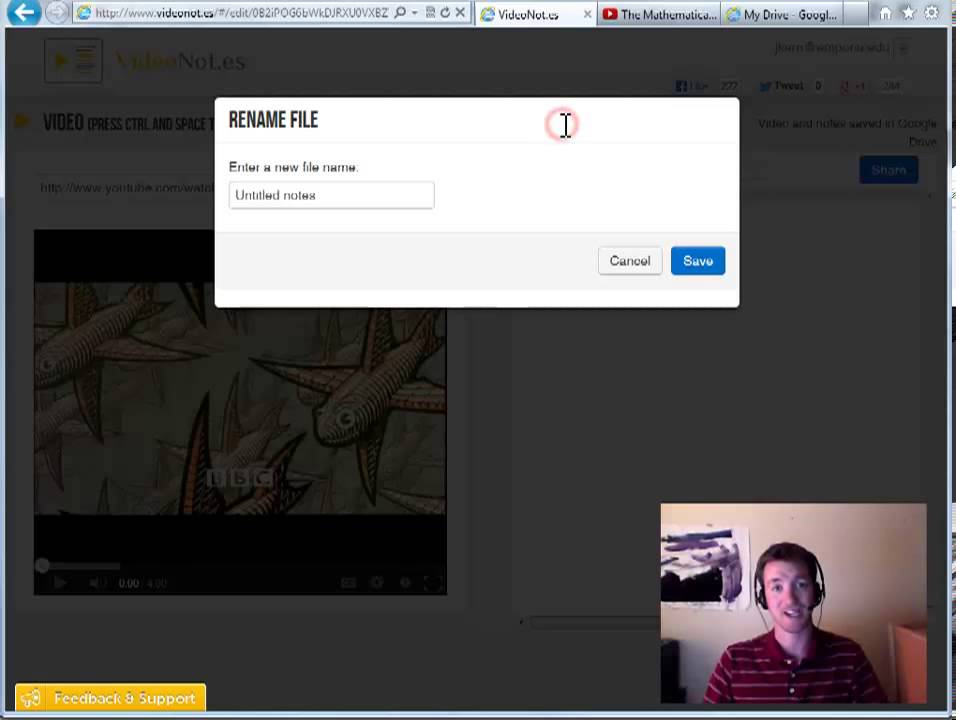 Coordinate classroom videos with online notes -- VideoNot.es - YouTube