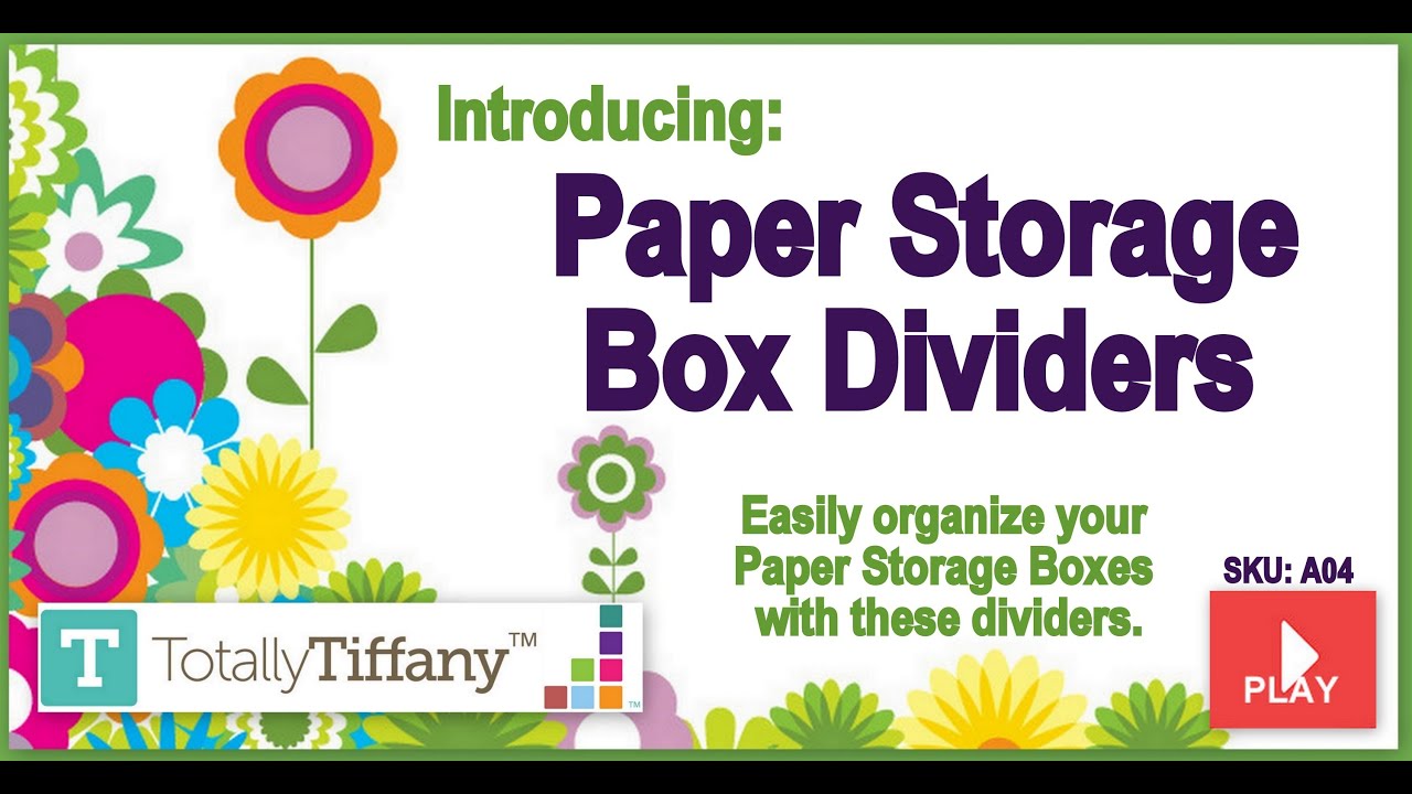 Paper Storage Box Dividers from The ScrapRack - YouTube