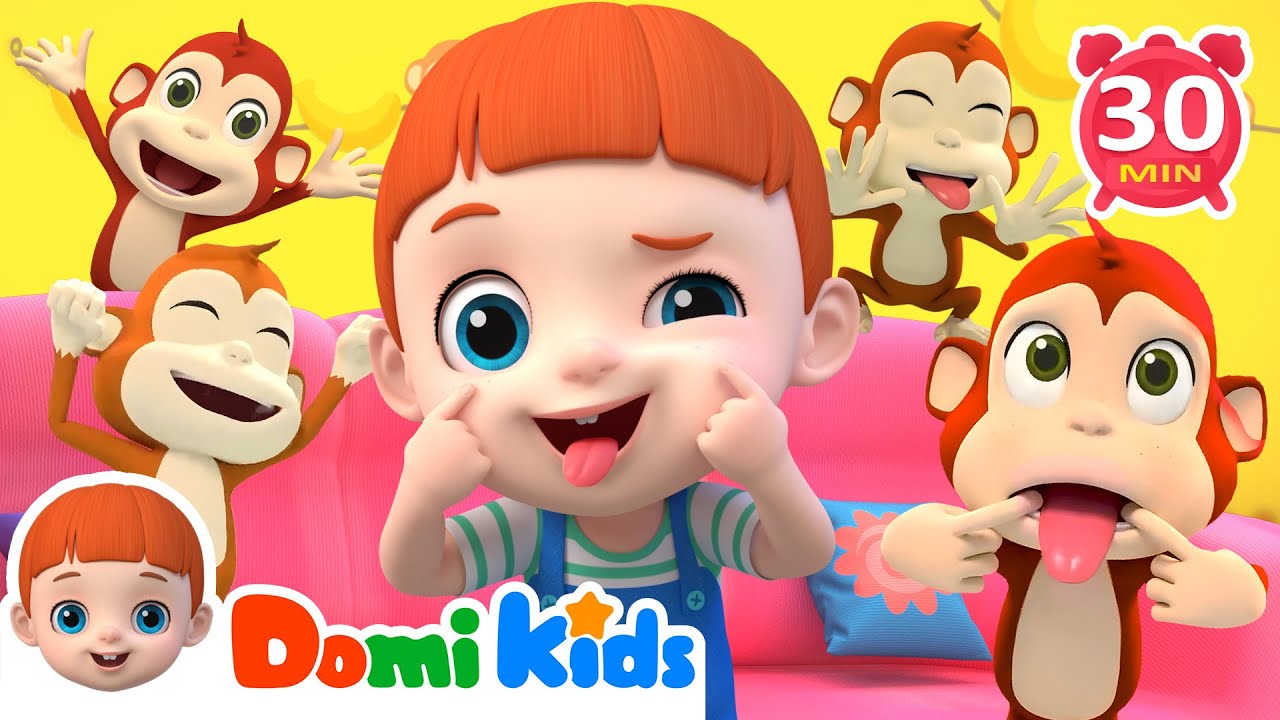 Little Crazy Monkeys🙉🐒🐒 + Domikids Nursery Rhymes & Kids Songs - Animal ...