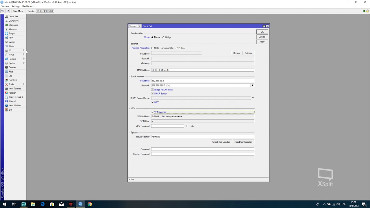 2 การตั้งค่า MikroTik แบบ Quick Setup - YouTube