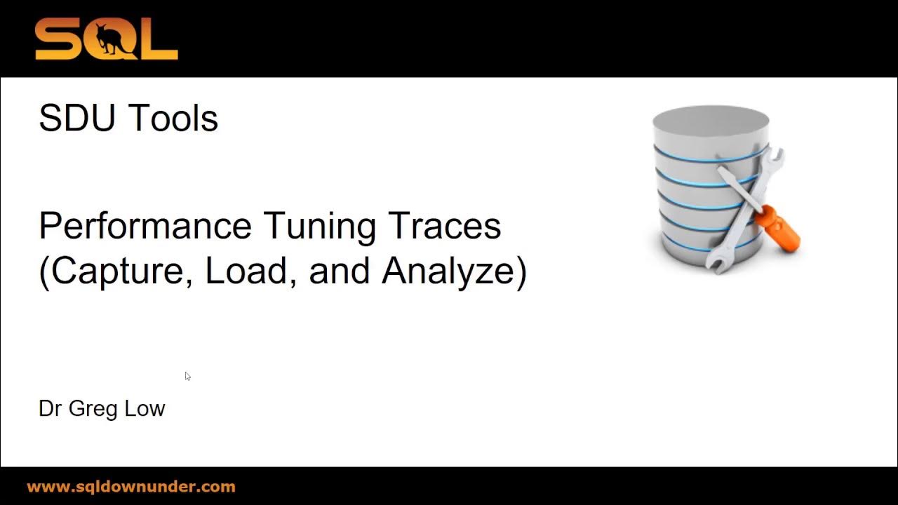 SDU Tools 41 Capture Load and Analyze SQL Server Query Performance ...