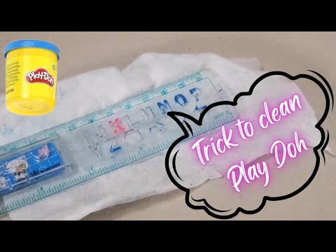 Play Doh easy cleaning tip | How to remove play doh from things - YouTube