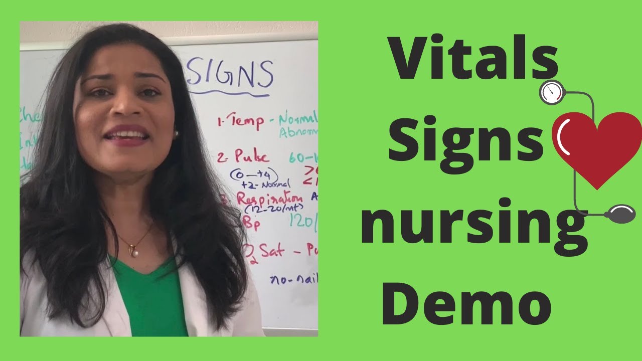Vital signs nursing demo - YouTube