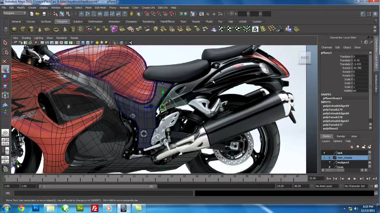 Hayabusa Modelling in Maya 2011 Tutorial Part 8 - YouTube