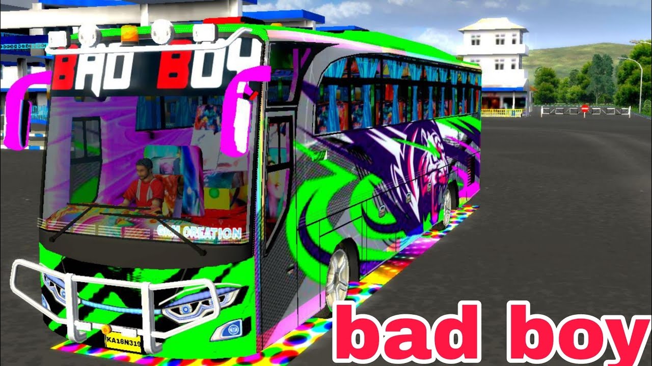 ⭕️new bad boy livery in jet bus in bussid full review Kannada # ...
