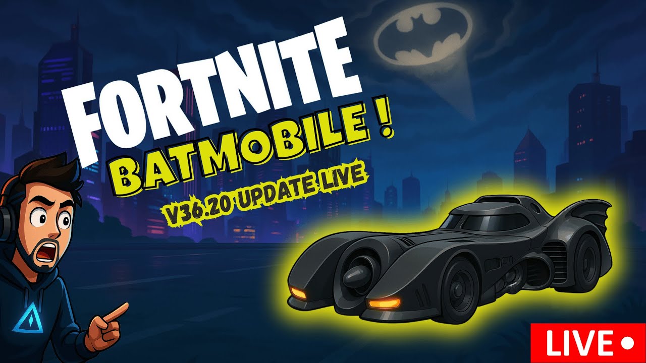 Fortnite Batmobile Hunt Starts NOW! Drop in, stay live, and ride like ...