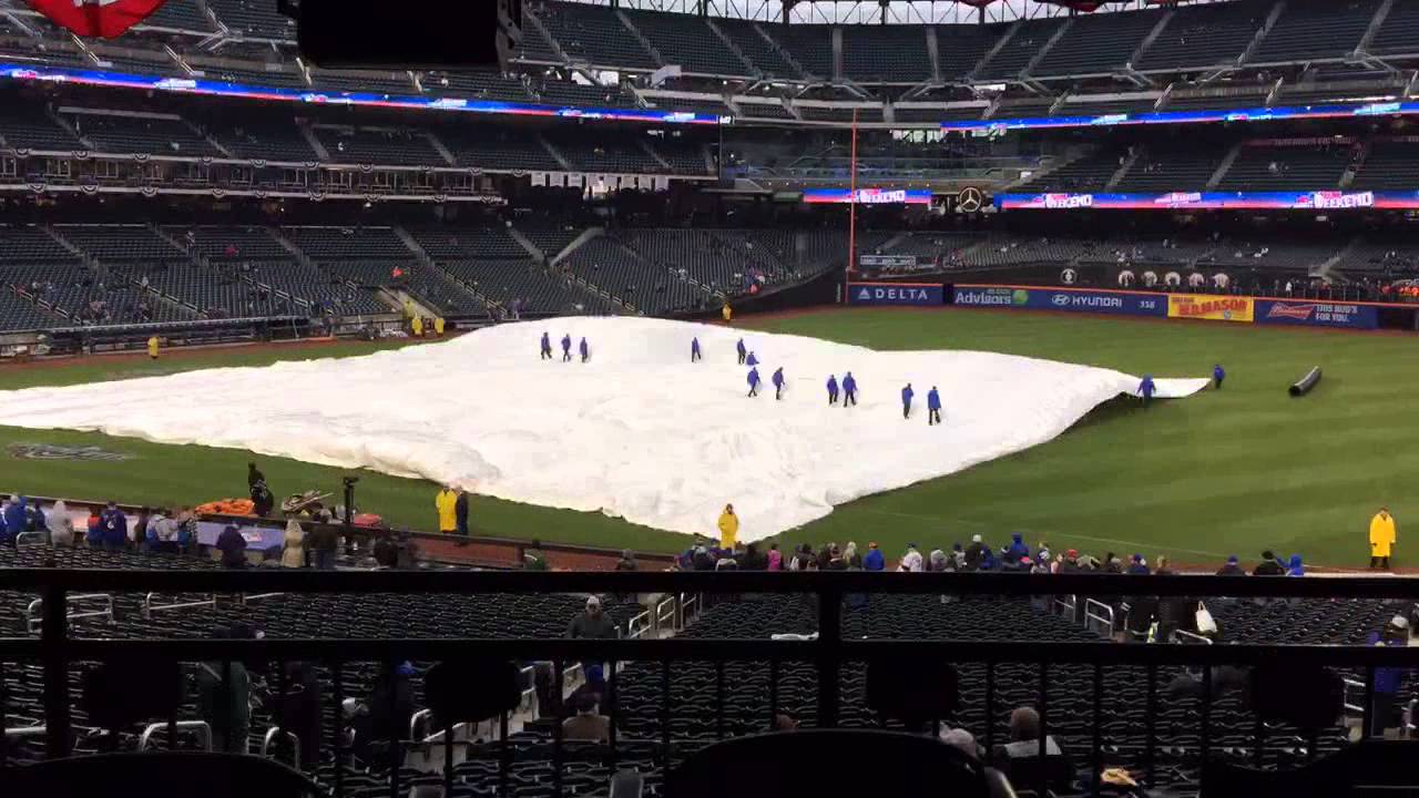 Grounds Crew Taking Tarp Off Time-lapse - YouTube