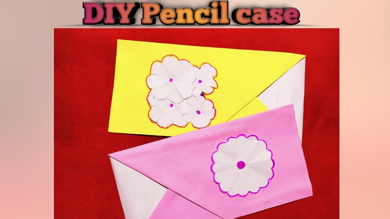 How to make pencil case from different colours of paper?🤔🤔/easy pencil ...