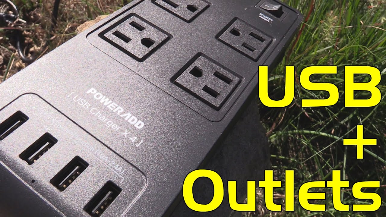 POWERADD outlet and USB power strip review - YouTube