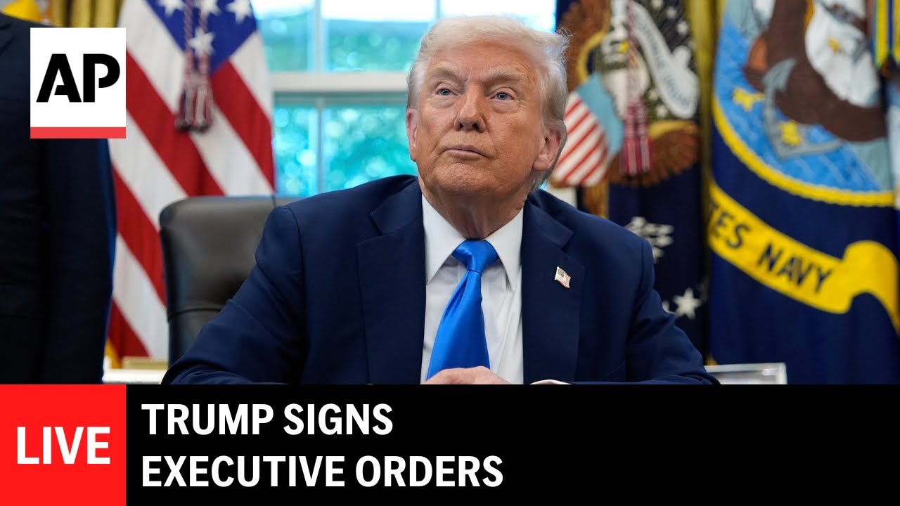 LIVE: Trump signs executive orders - YouTube