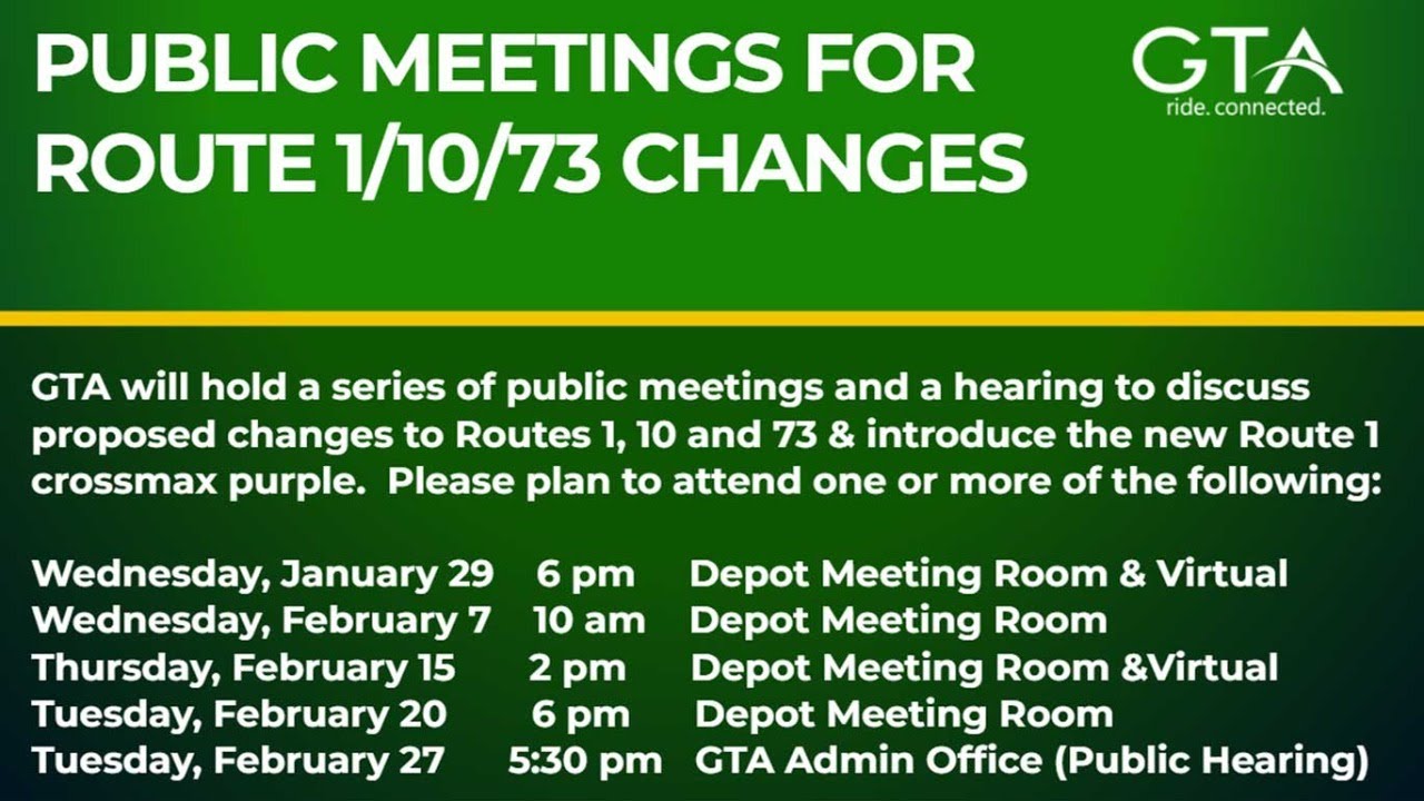 Route 1/10/73 Public Meeting - YouTube