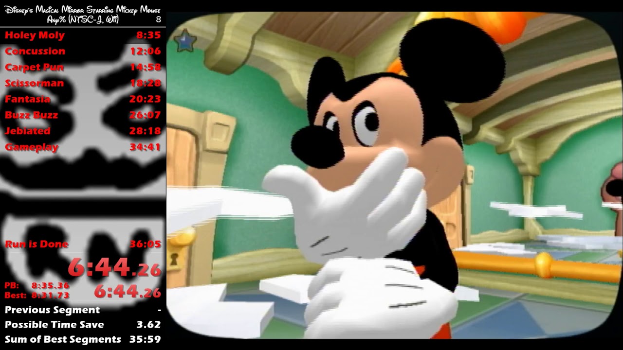 Disney's Magical Mirror Starring Mickey Mouse Any% [Old WR] ~ 35:44.61 ...