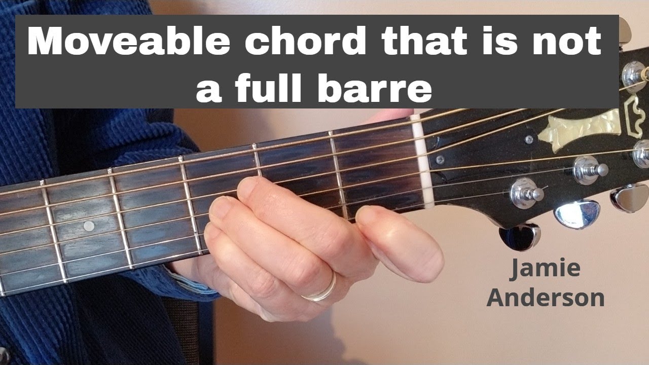 Moveable guitar chord that isn't a full barre - YouTube