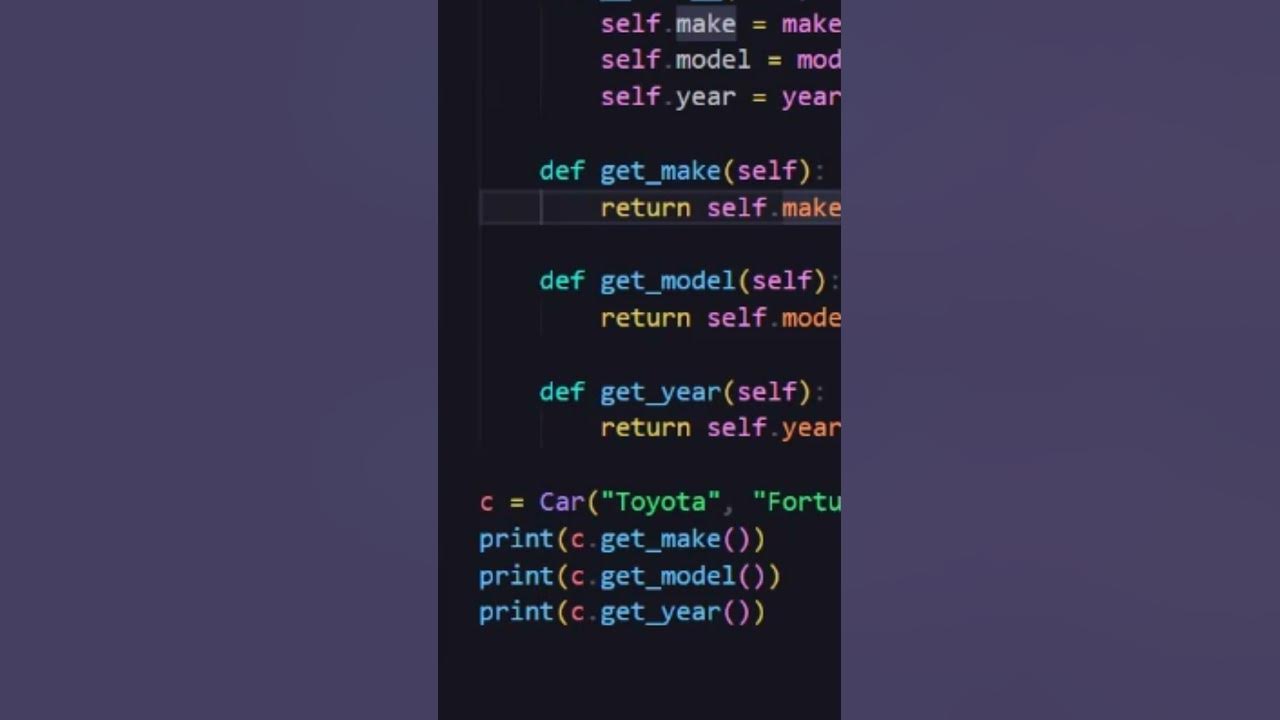Understanding Self Keyword In Python Class Methods Python Shorts Coding Programming Youtube