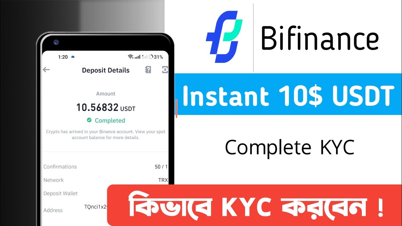 Instant 10$ USDT Bonus | Bifinance Exchange Airdrop | Complete KYC and ...