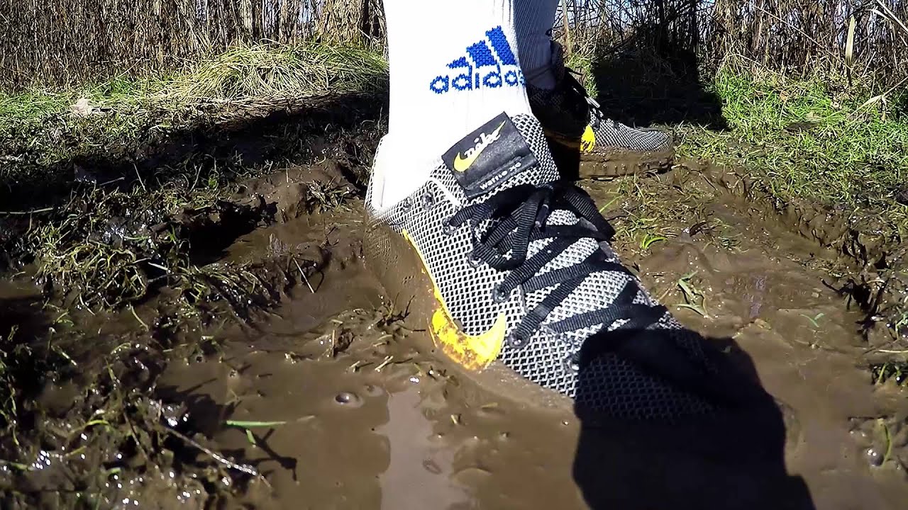Nike Track Spikes and Winter Mud - YouTube