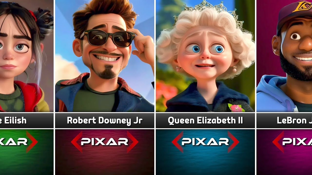 Celebrities X Disney Pixar Part 3 | Disney - YouTube