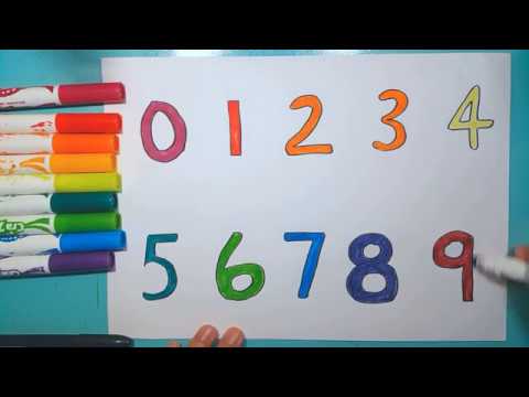 Draw Numbers 0 to 9 | Write and Color Drawing | Coloring Page | Teach ...