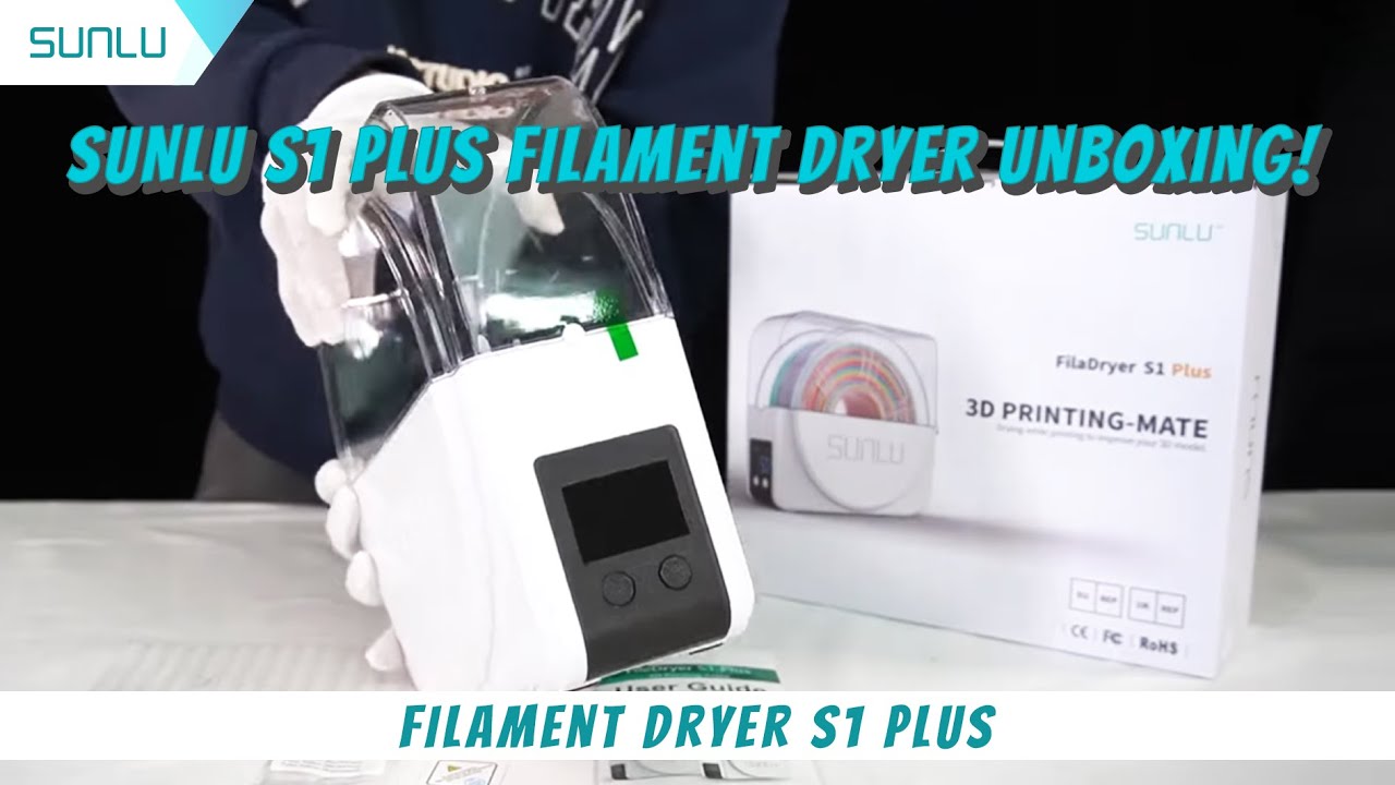 SUNLU 3D printing S1 plus filament dryer Unboxing! - YouTube