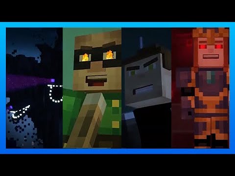 Minecraft Story Mode All Boss Fights Season 1 (Wither Storm, White ...
