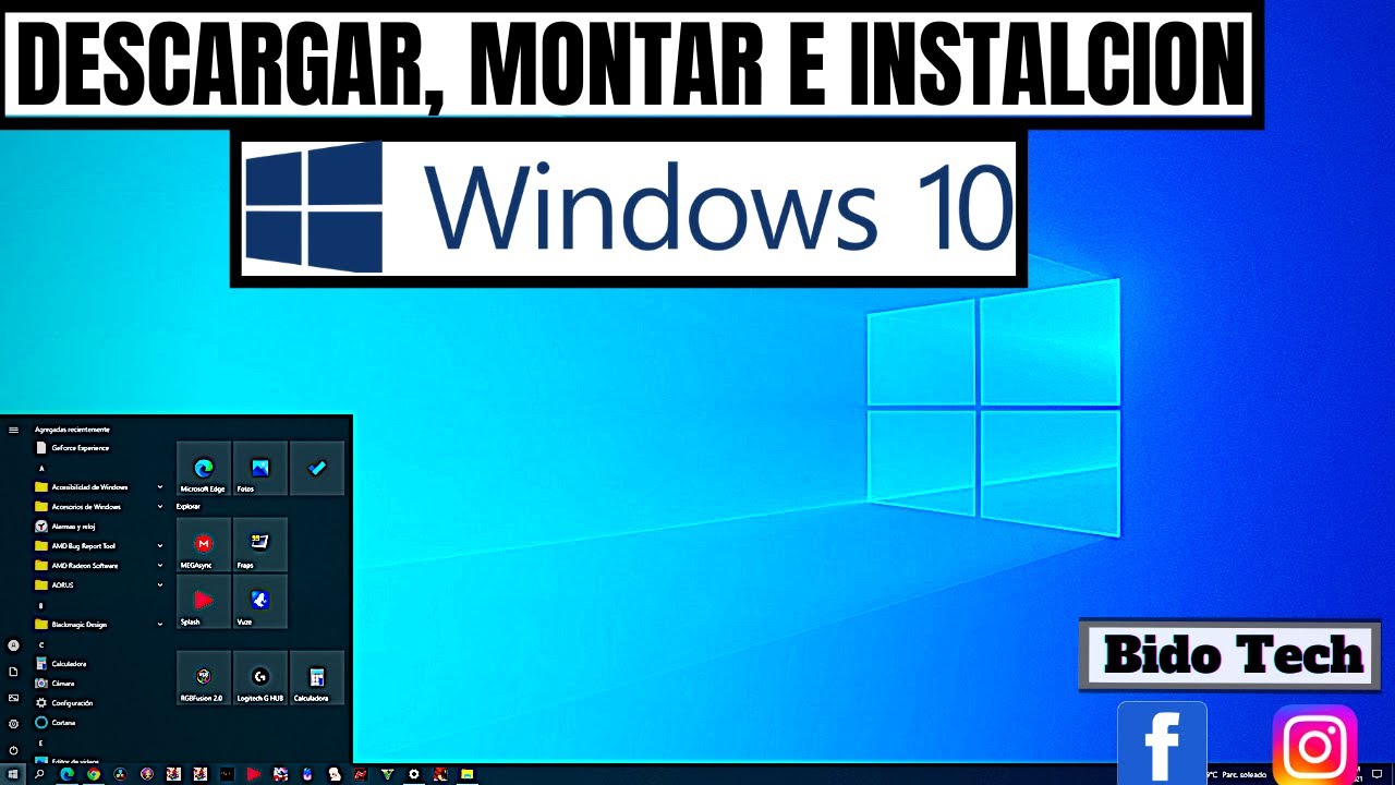 COMO DESCARGAR E INSTALAR WINDOWS 10 - YouTube