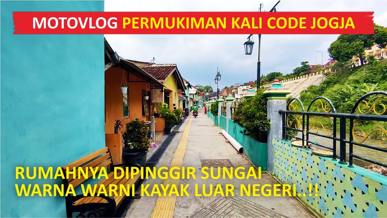 MOTOVLOG JALANAN DI PERMUKIMAN KALI (SUNGAI) CODE JOGJA - YouTube