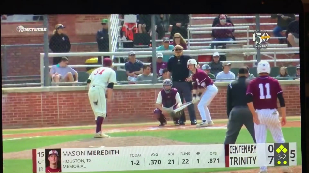 2 RBIs in Trinity Tigers Baseball Game vs. Centenary - March 30, 2019 ...