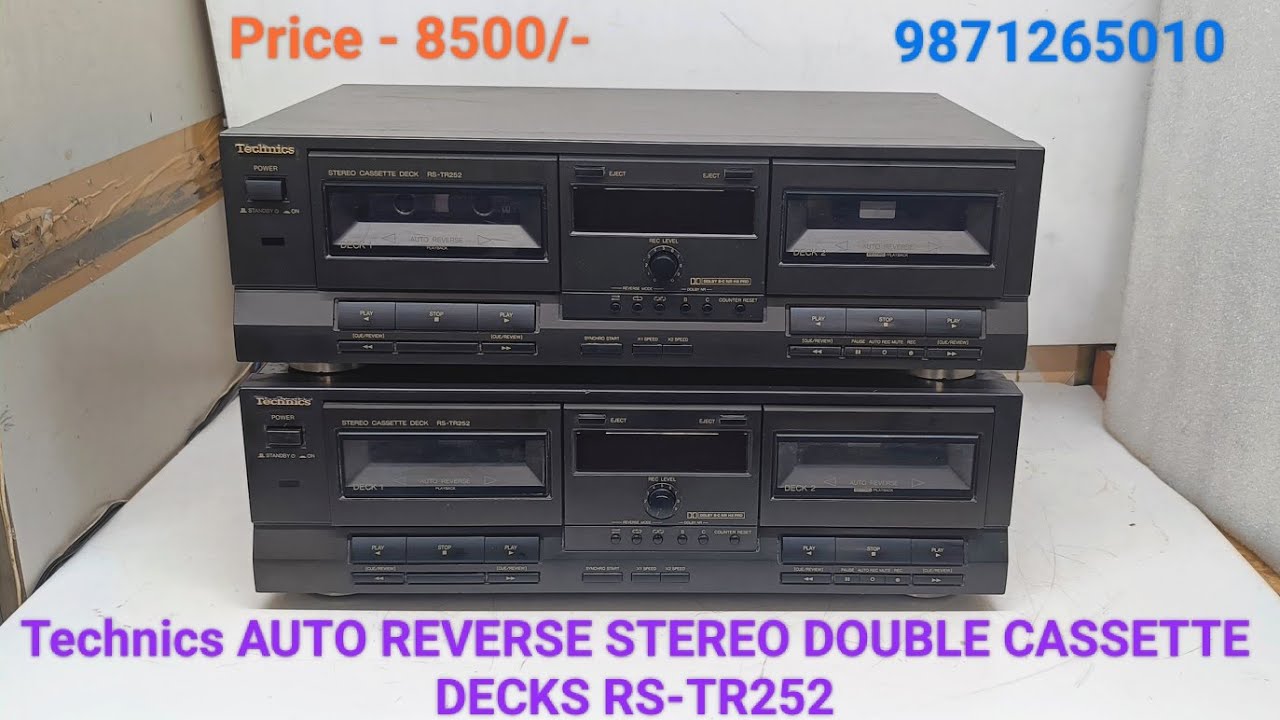 Technics AUTO REVERSE STEREO DOUBLE CASSETTE DECKS RS-TR252 Price ...